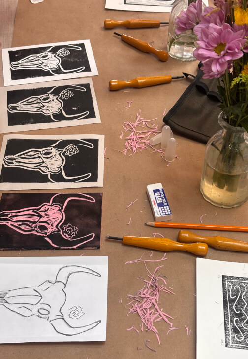 Linocut Printing Workshop New York City | Gifts | ClassBento